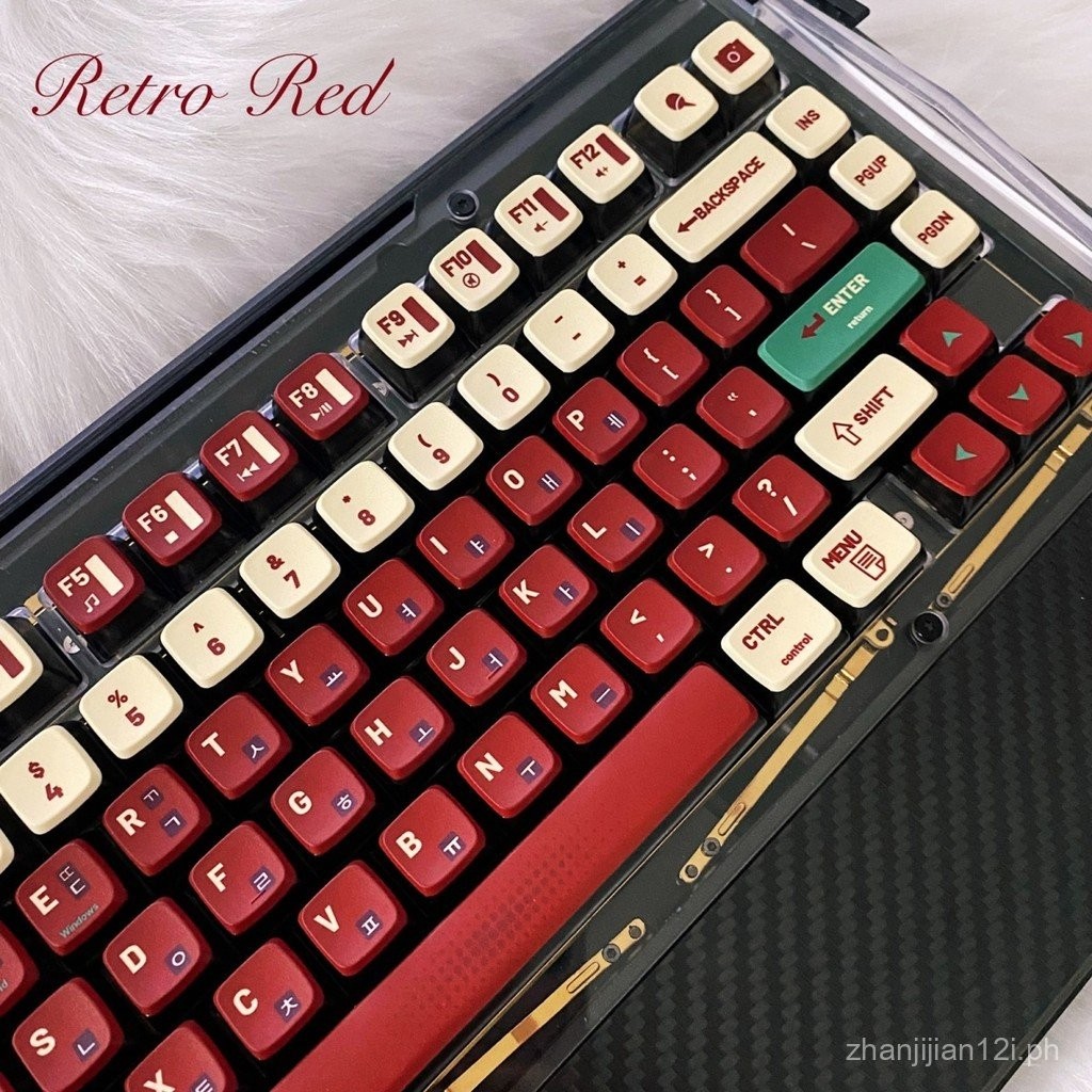 Retro Theme Pudding Key Cap pbt Classic Contrast Color Simple and ...