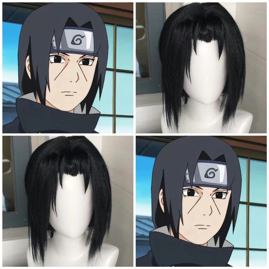 Cos Black Wig Japanese Male Universal Uchiha Itachi Middle Fire Hidden ...