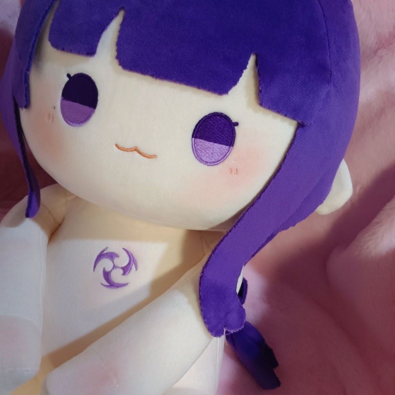 Genshin Impact 40cm Animation Raiden Ei Attribute Cotton Doll Cute ...