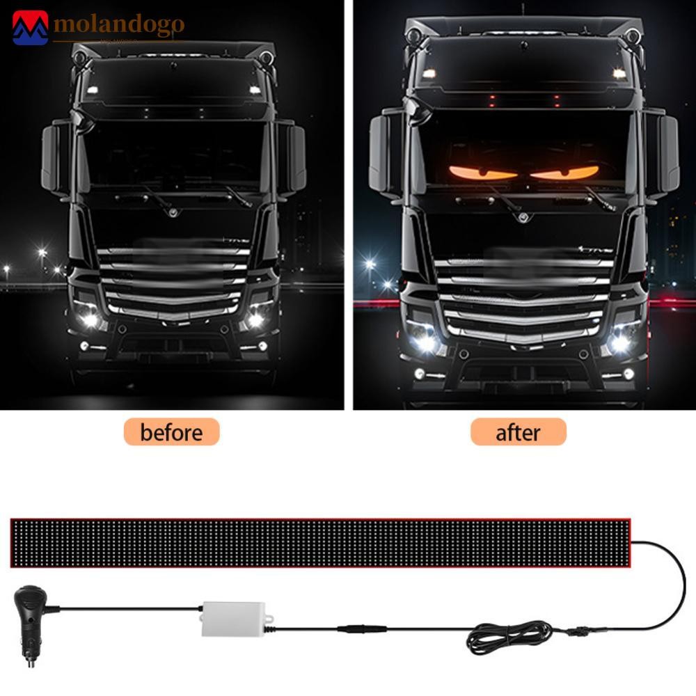 MOLANDOGO Devil Eye LED Truck Car Pixel Panel Light Remote Control Soft Foldable Lighting ...