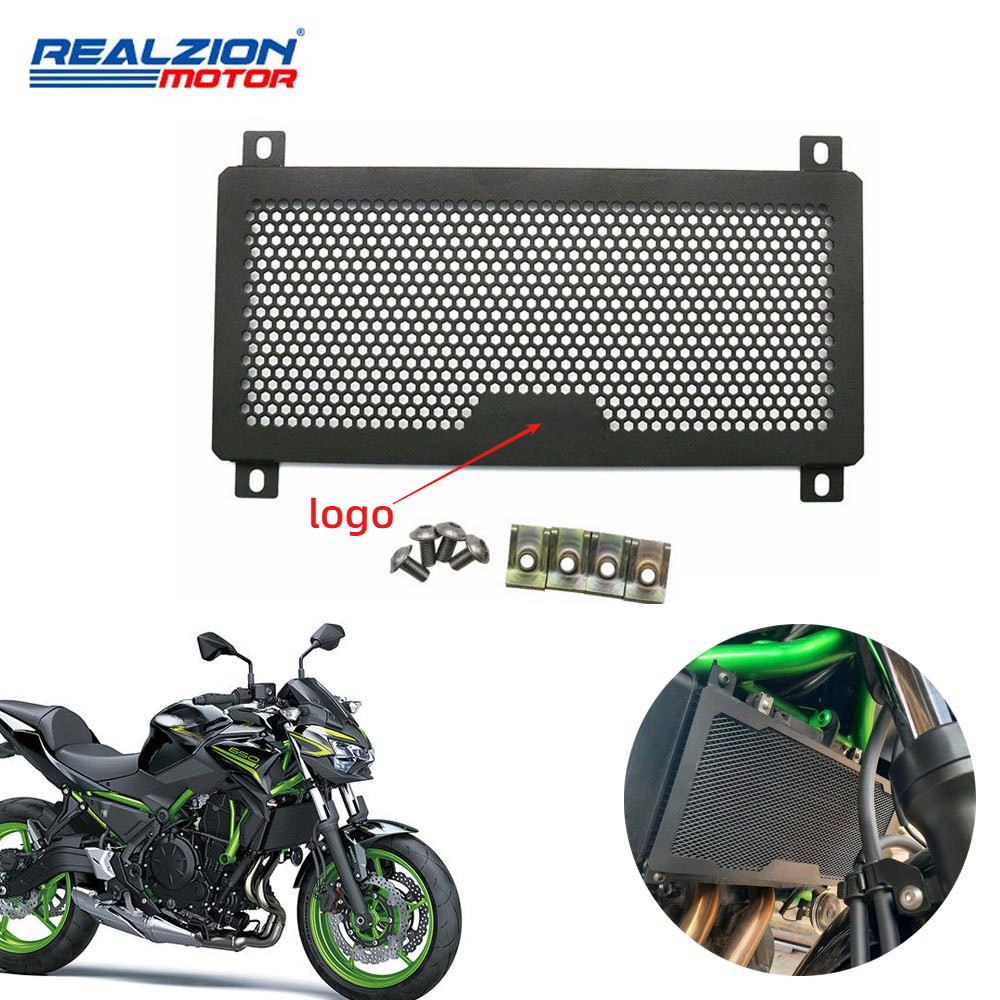REALZIONMOTOR Radiator Grille Cover Guard For Kawasaki Z650 Ninja 650 ...