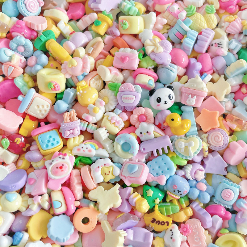 30pcs Random Mixed Mini Tree cake animal candy donuts Charms for DIY ...