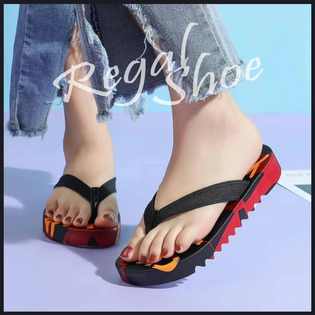 [Random Color] Cute Women Funky Flip Flop Durable Aesthetic Indoor ...