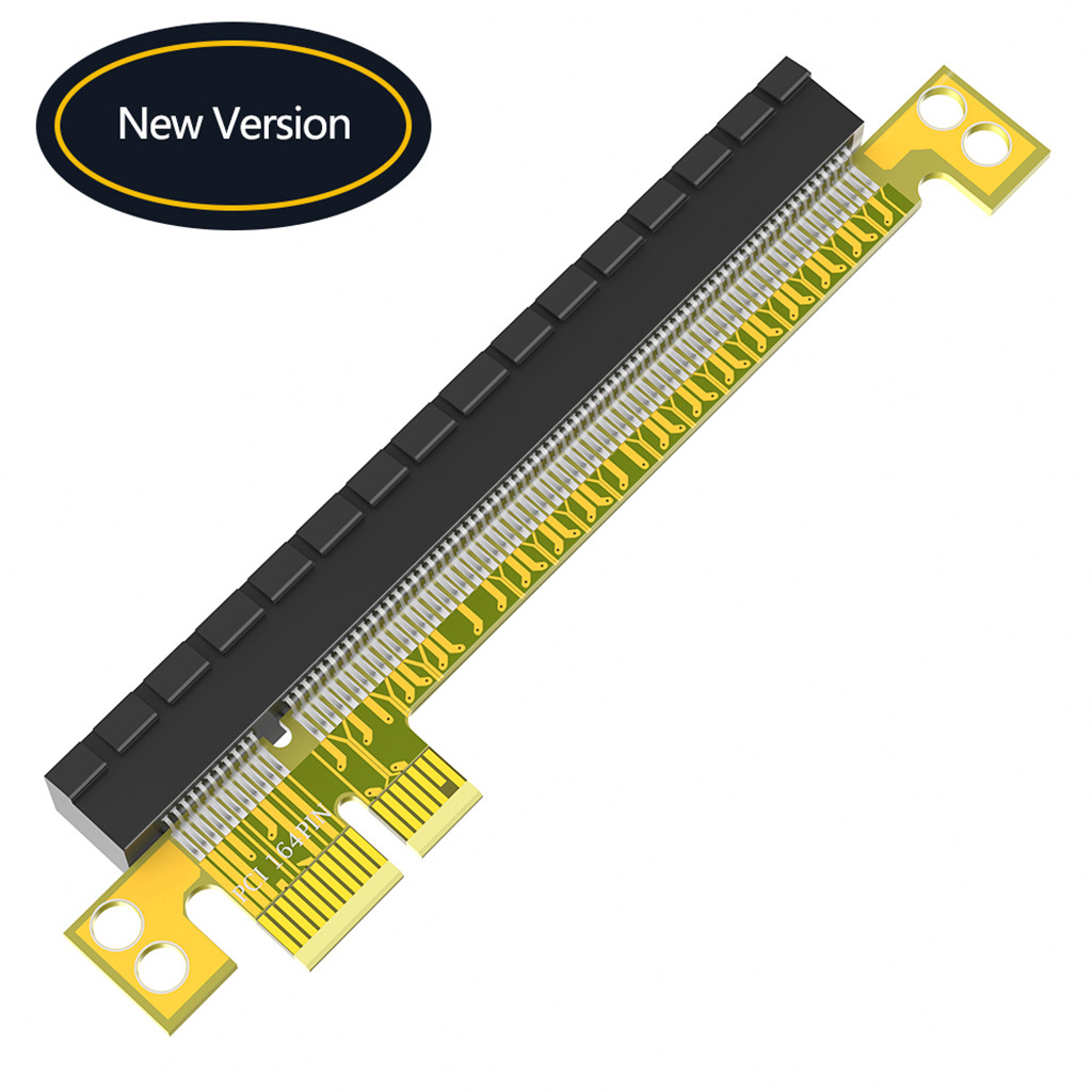 JMT PCI-E 1X to 16X Extender Riser Card Adapter Male to Female ...