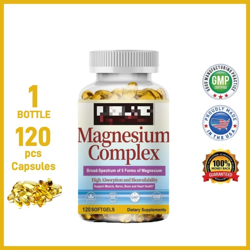 KIRK//LAND Magnesium Complex Capsules 500mg Support Robust Muscles and ...