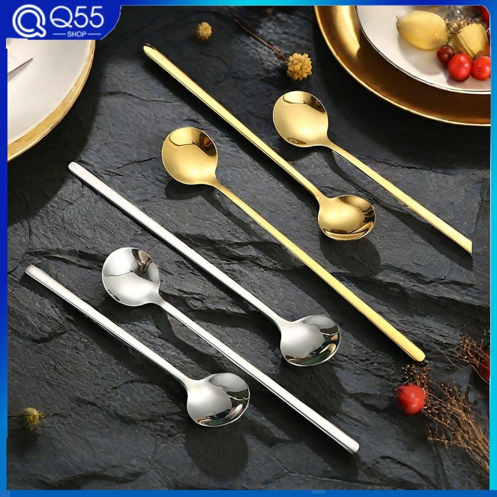 2/4/6pcs Stainless Steel Dinnerware Korean Spoon and Fork Set Food ...