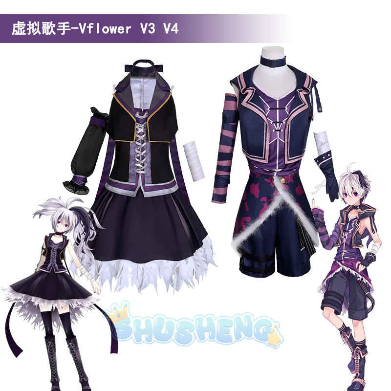Anime Vtuber Nijisanji V Flower V3 V4 Cosplay Costume Gynoid Halloween ...