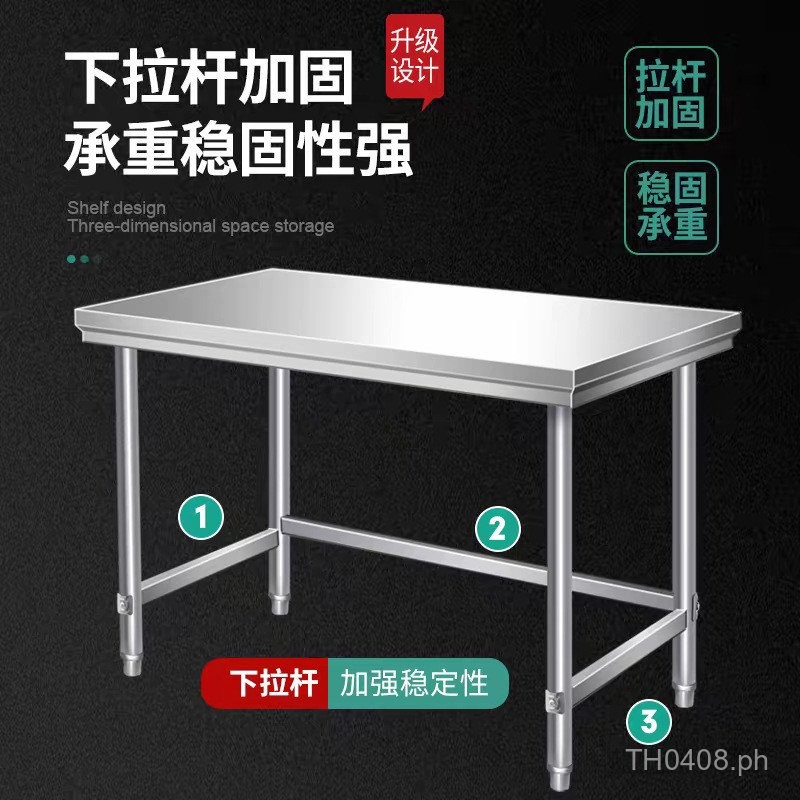 Packaging Stainless Steel Workbench Single Layer Stove Stand Workbench Cutting Table Restaurant ...