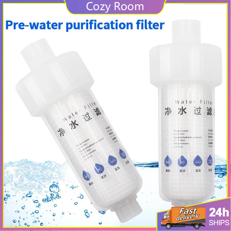 Water Filter with Replaceable PP Cotton Cartridge Universal Inline Pre ...