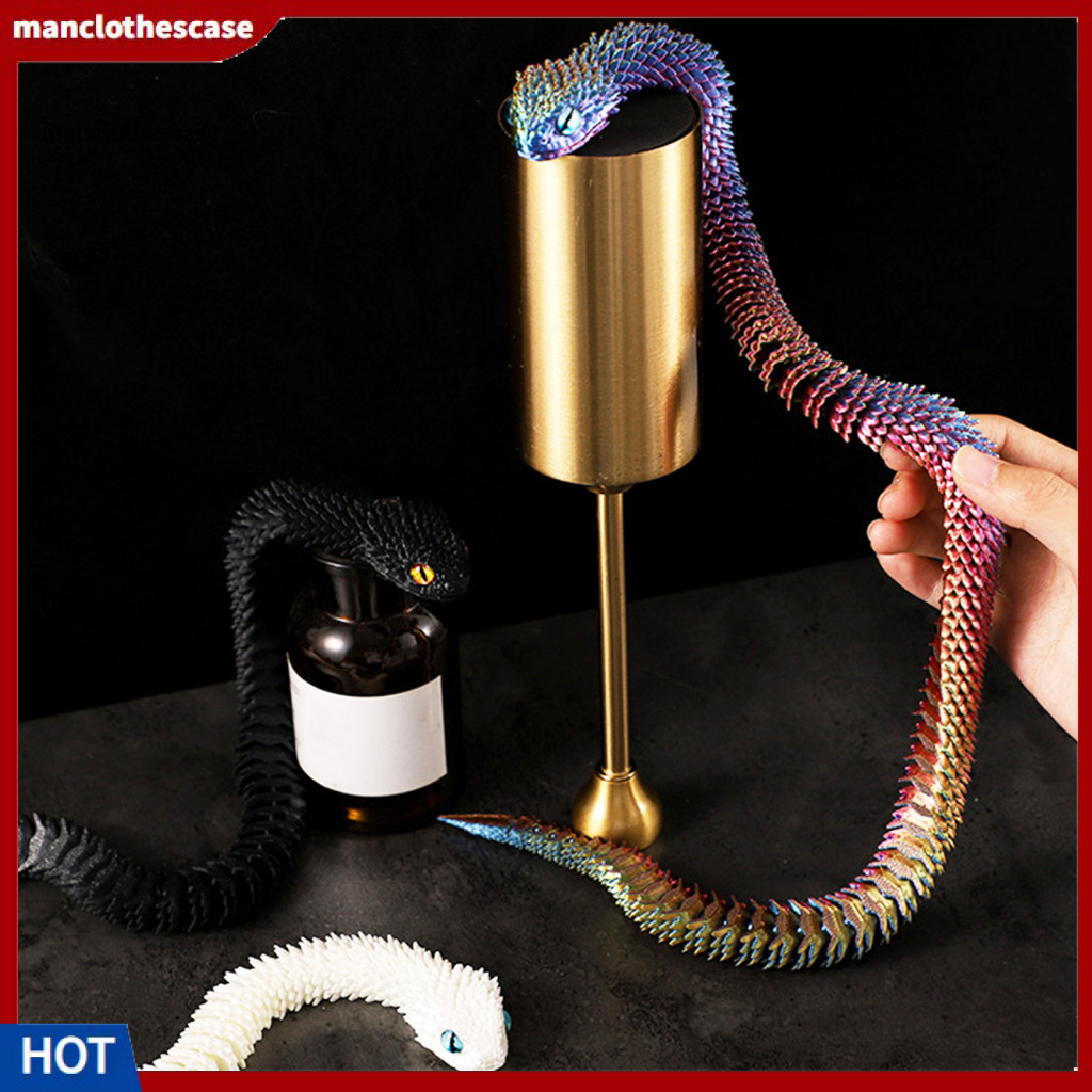 manclothescase 3d Printed Snake Toy Articulated Snake Model Flexible ...