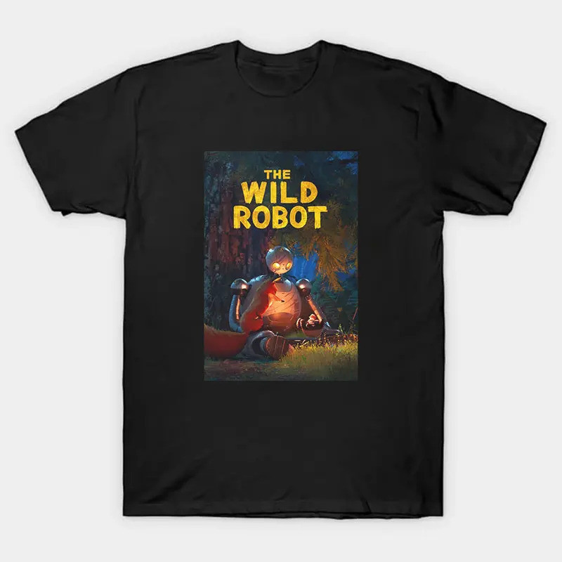 The wild robot printed t shirt futuristic animation 2024 movies sci fi ...