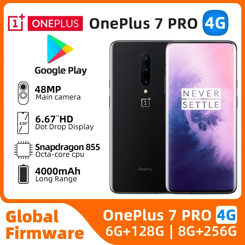 Oneplus 7 Pro Mobile Phone 4G LTE 6.67" 8GB RAM 256GB Dual SIM Card ...