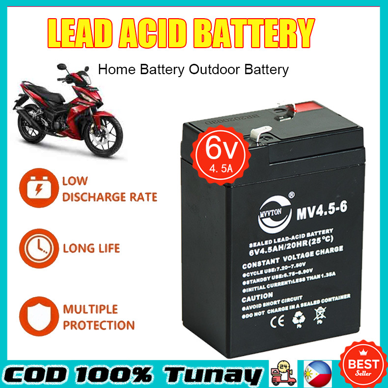 6v 4.5ah Solar Battery Rechargeable Sealed Lead-acid Battery Fan ...