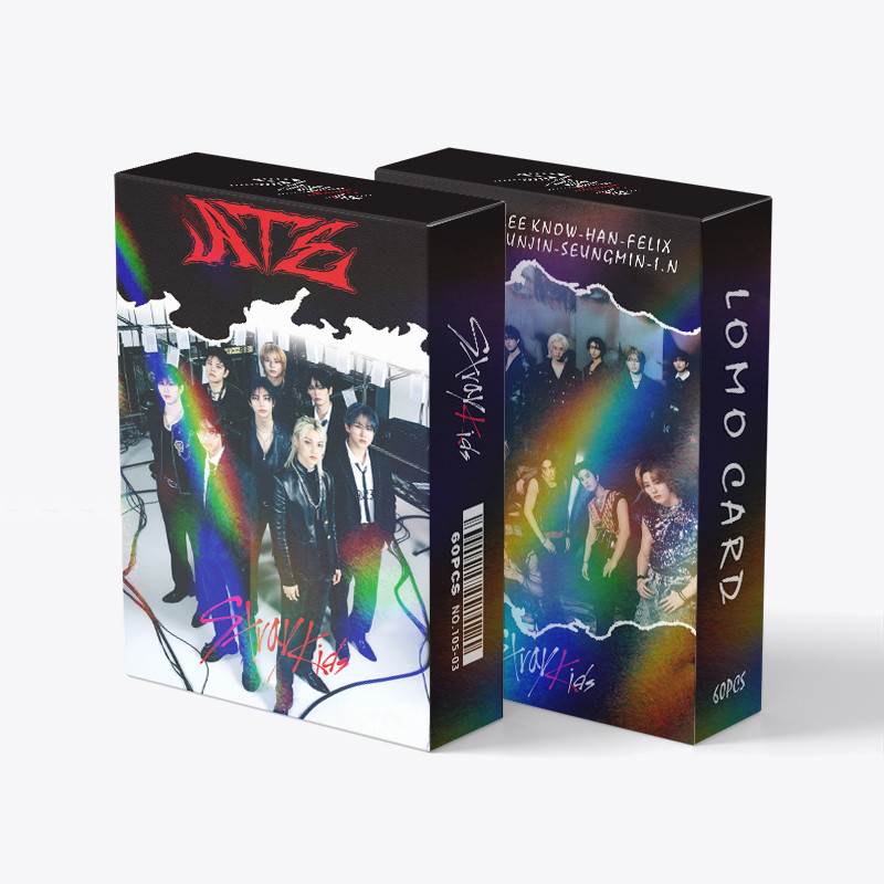 50-124pcs STRAY KIDS GIANT ATE Holographic Laser Lomo cards Lose My ...