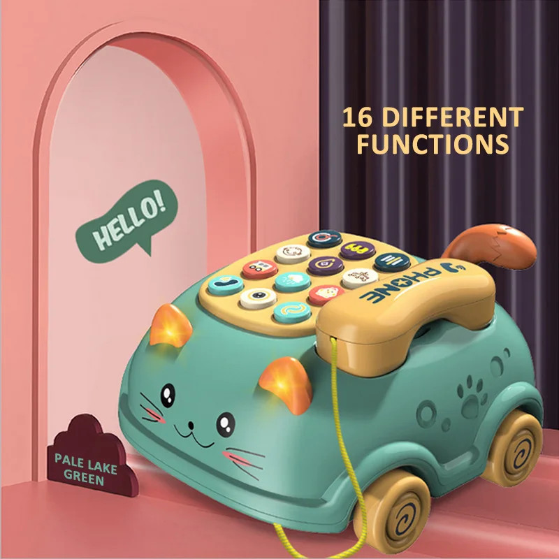 Baby Educational Learning Telephone Toys Montessori Lights Musical ...