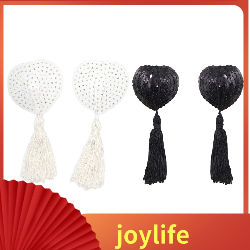 Joylife-Women Lingerie 1 Pair Sexy Pasties Sticker Sequin Tassel Breast Bra Nipple Cover ...