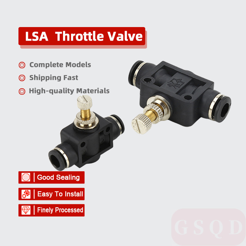 Pneumatic Trachea Speed Regulating Valve Joint SA Pipe Throttle Valve ...