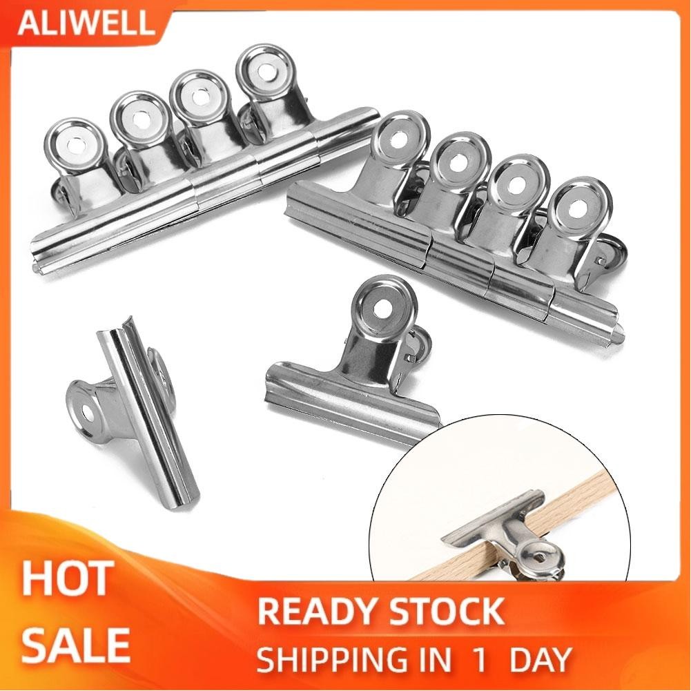 Aliwell 10Pcs Bulldog Binder Clips Metal Hinge Letter Clamp for Paper ...