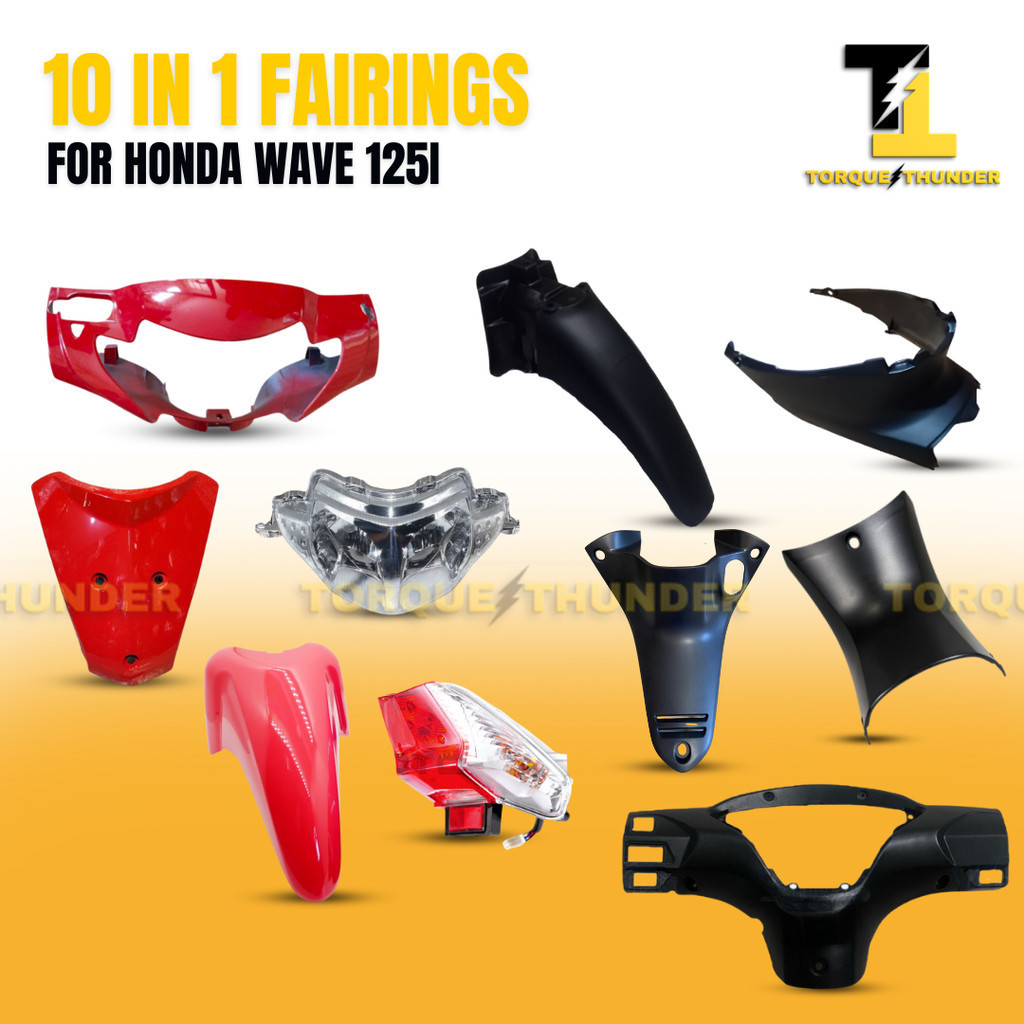 WAVE 125i MOTORCYCLE FAIRINGS TAIL LIGHT FENDERS BODY COVER HEADLIGHT ...