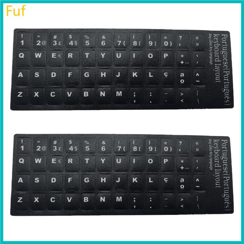 Fuf 2Pcs Portuguese Keyboard Stickers Set Keyboard Skin Replacement ...