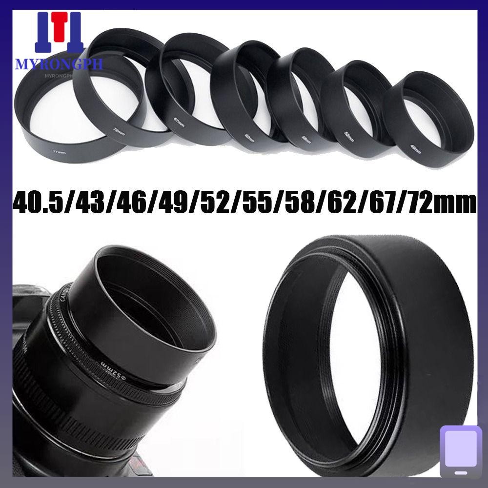 MYRONGPH Anti-Glare Cover, Mid Focus Metal Screwed Lens Hood, Replacement Black Protective ...