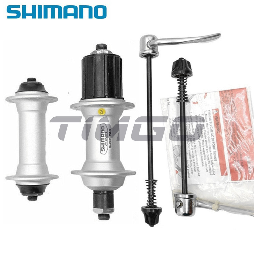 Shimano FH-C201 MTB Mountain Bike Front Rear Hubs V-Brake 32 Holes 8/9 ...