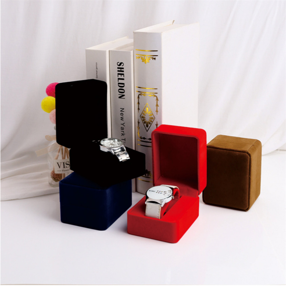 Watch Gift Box, Single Velvet Watch Storage Case with Removable Pillow ...