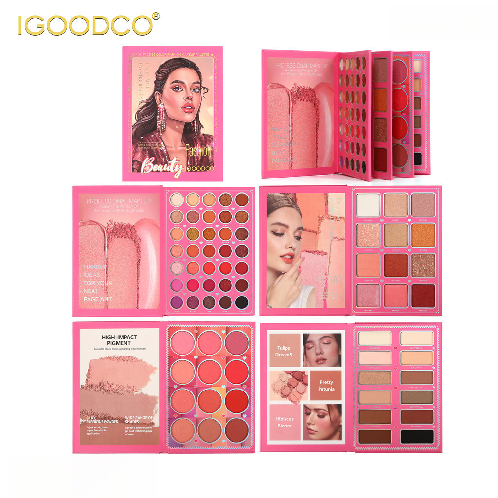 IGOODCO （Model：IG3100）71 color Book Eye Shadow Highlight Integrated ...