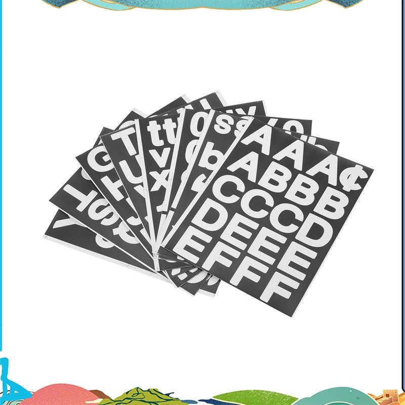 8 Sheets Self-Adhesive Vinyl Letters Numbers Kit, Mailbox Numbers ...