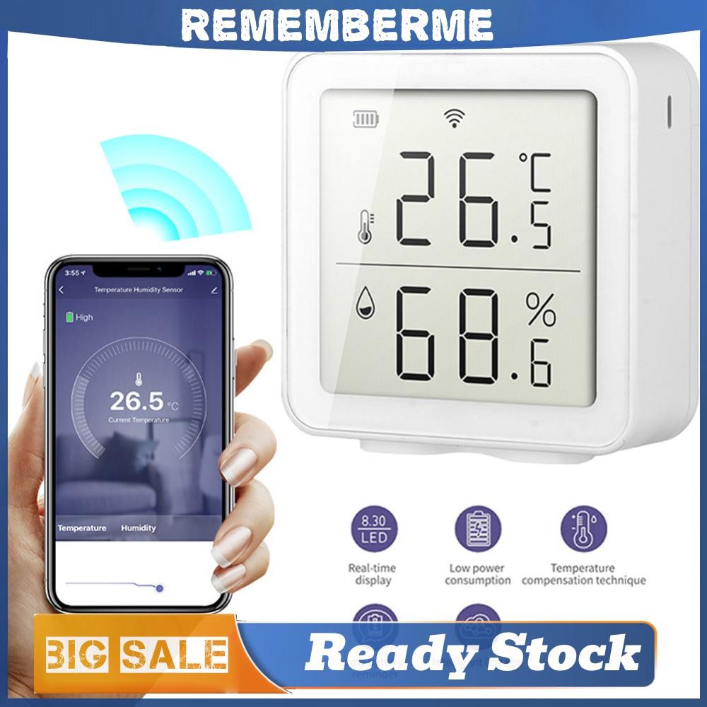 Smart WiFi Temperature Humidity Sensor Indoor Hygrometer Thermometer ...