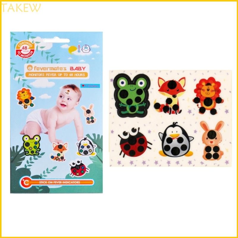 TAKE Stick-On Fever Indicator Cartoon Forehead Fever Stickers ...
