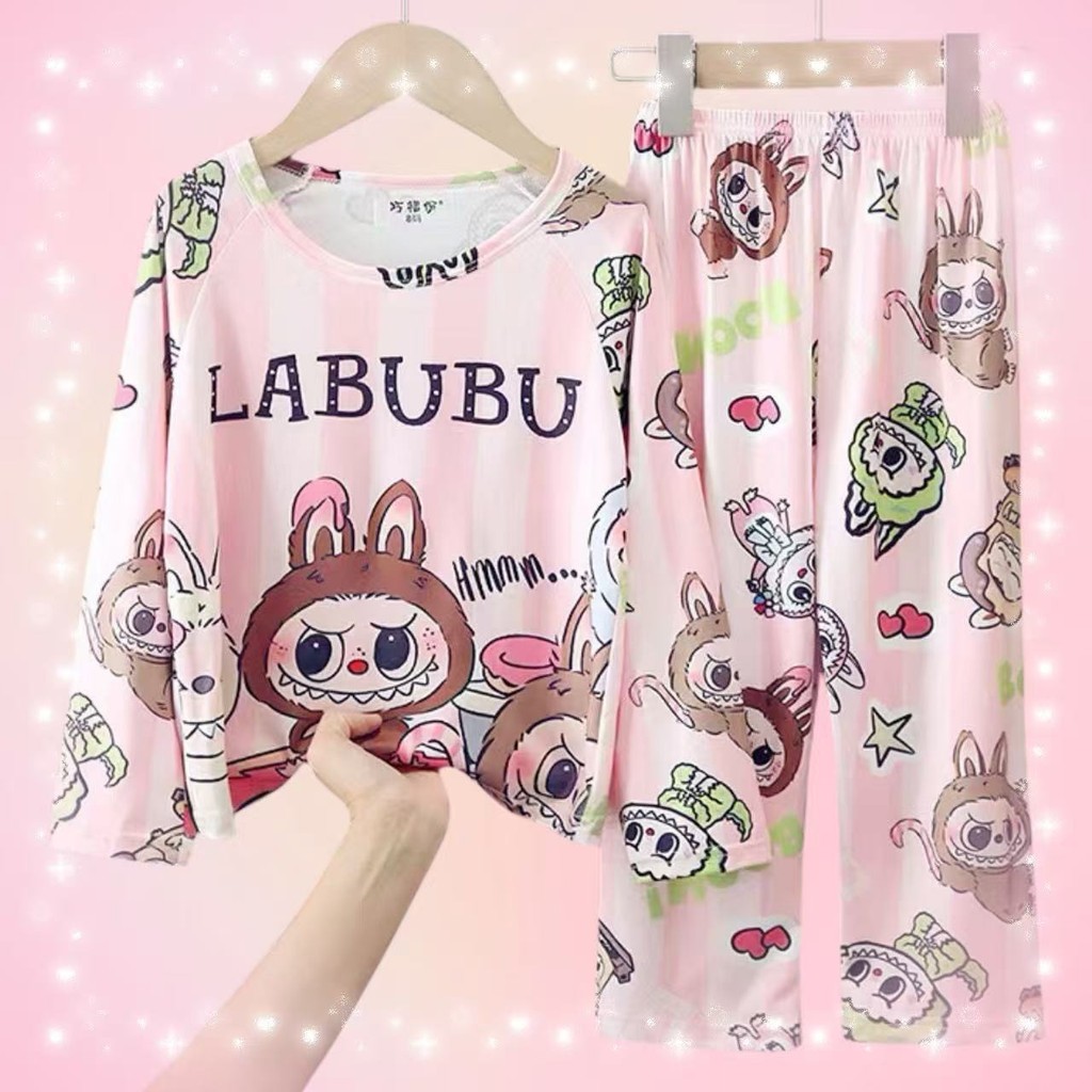 [2-13y] New Terno Labubu for Kids boy girl Pajamas Cute Long Sleeve ...