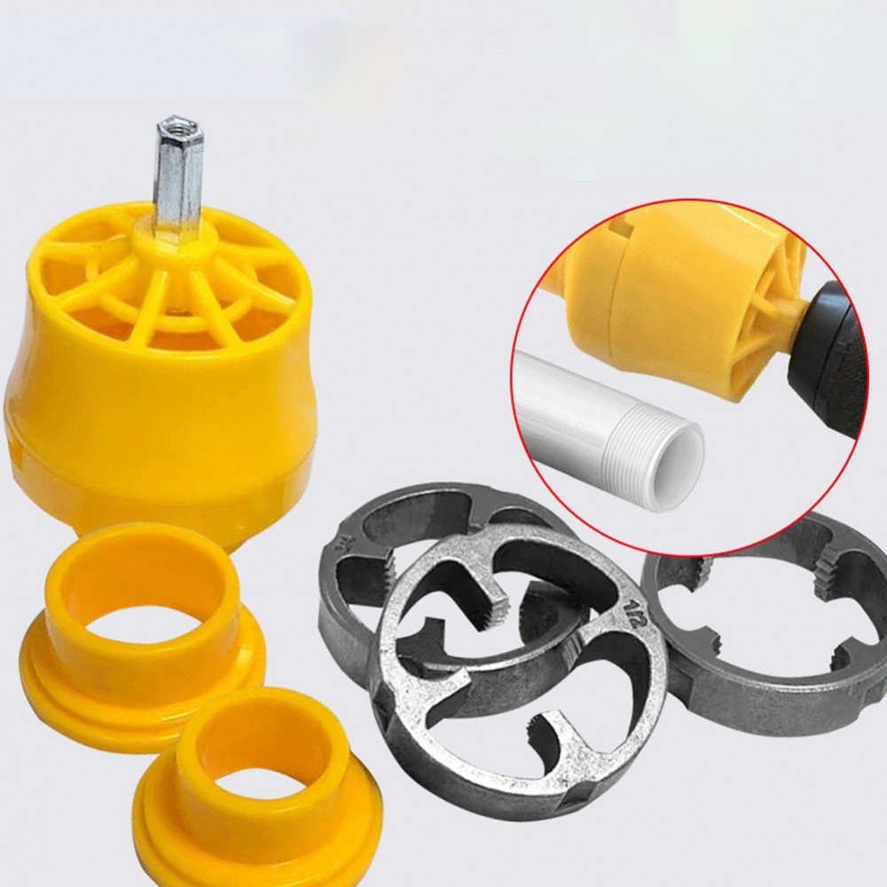 PVC Pipe Threader Kit with 1/2In 3/4 In 1 Inch Dies Pipe Threader Pipe ...