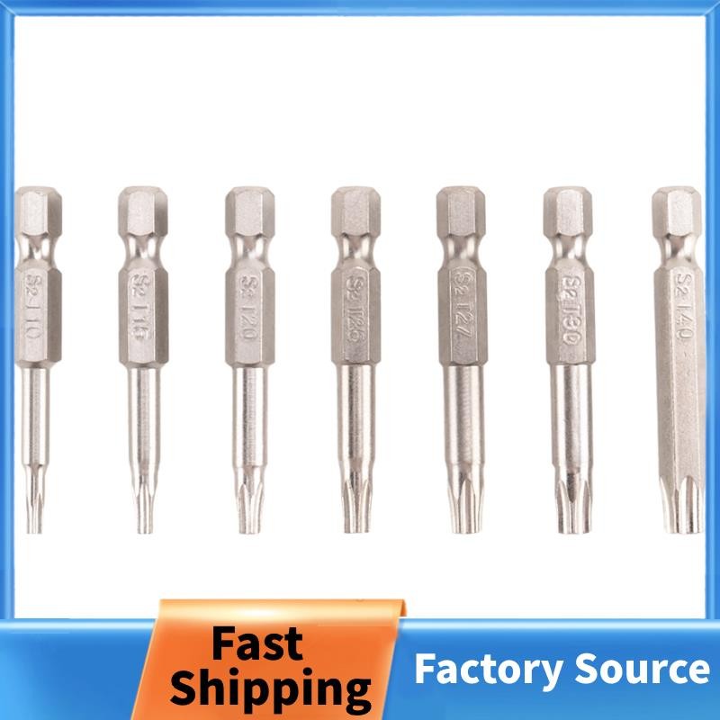 7Pcs Set Star Bit Screwdriver Drill Bits Screw Driver Magnetic 1/4Inch ...