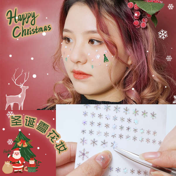sticker tattoo sticker waterproof Christmas makeup stickers, face ...