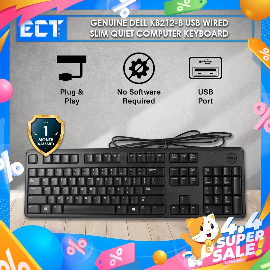 Dell KB212-B USB Wired Slim Quiet Computer Keyboard | Shopee Philippines