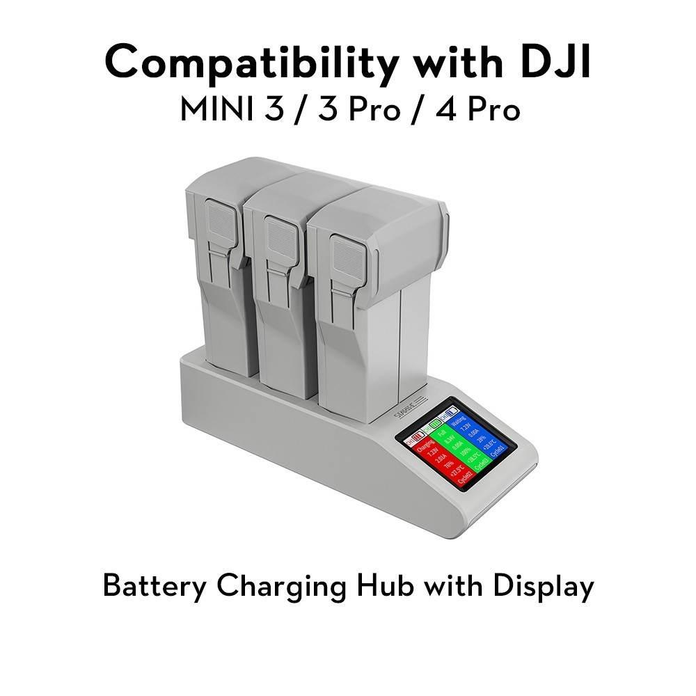 Battery Charging Hub for MINI 3/3Pro/4Pro with DISPLAY 【Freebies Only ...