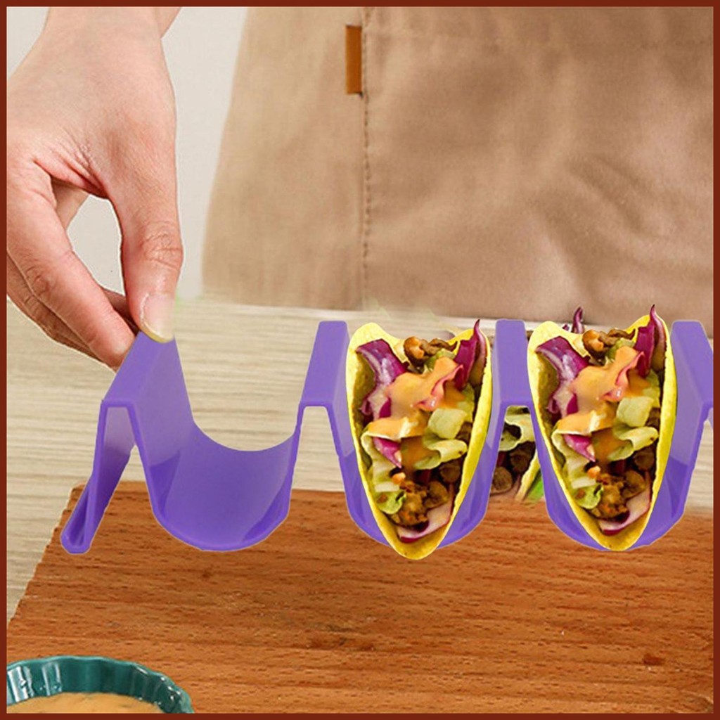Taco Holder Large Taco Holder Waving Shape 4 Compartments Multi-Use ...