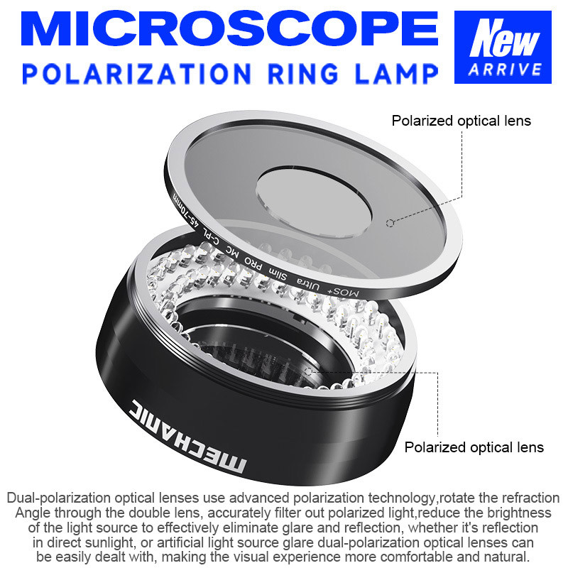 MECHANIC LS720 Plus Polarization Ring Lamp for Microscope Mobile Phone ...