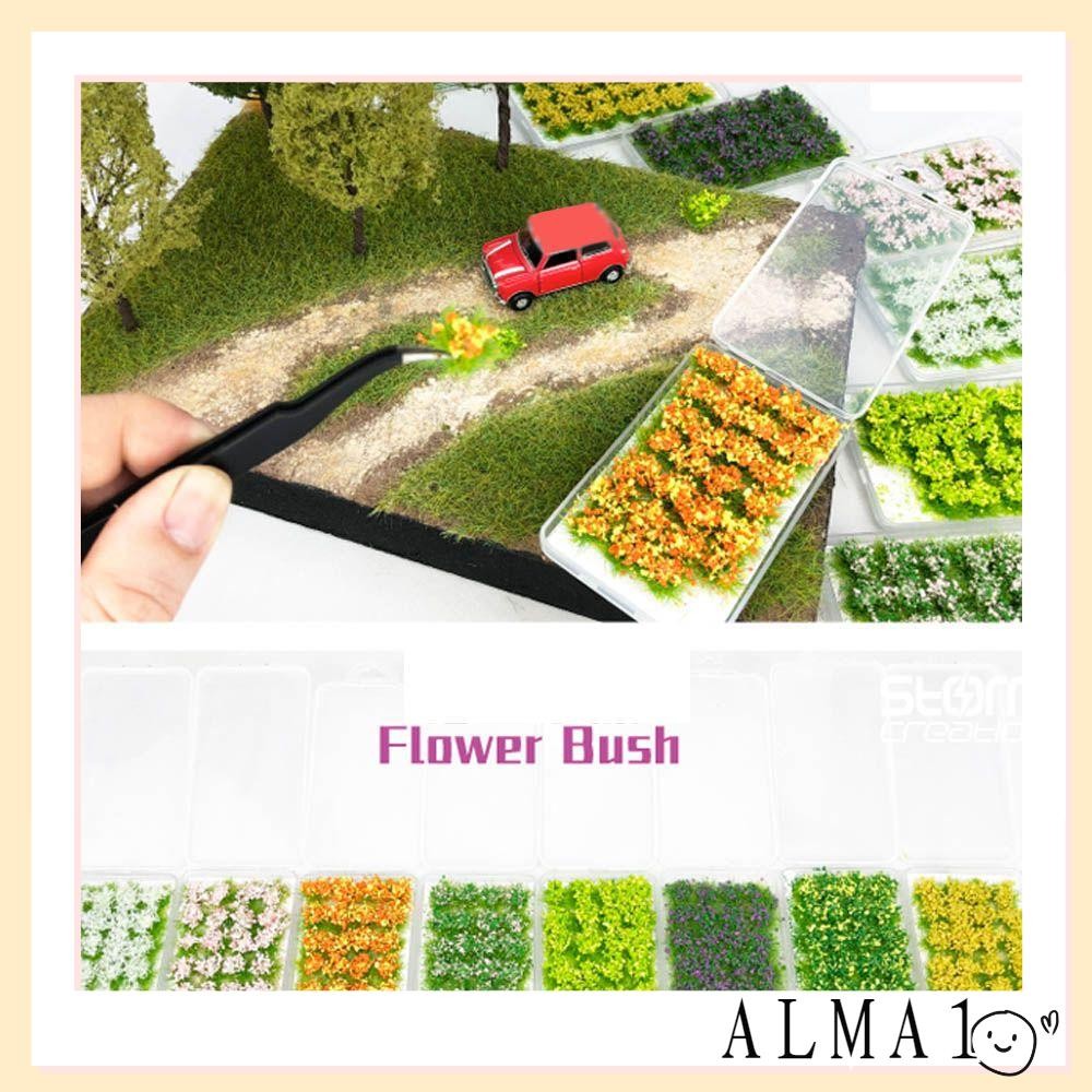 ALMA 28pcs Simulation Flower Cluster Landscape Terrain Production Wild ...