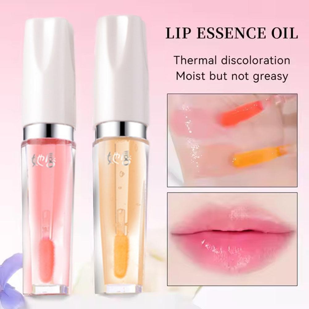 Tinted Lip Oil Long-wear Waterproof Lip Tint 4D Lip Oil Magic Lip Color ...