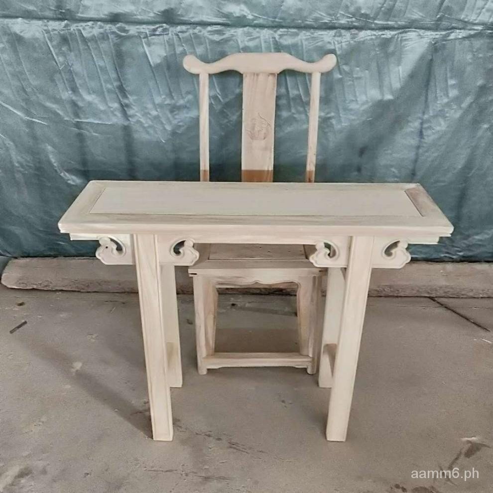 Old Elm Wood Furniture White Blank Wood Color Tribute Table Buddha ...