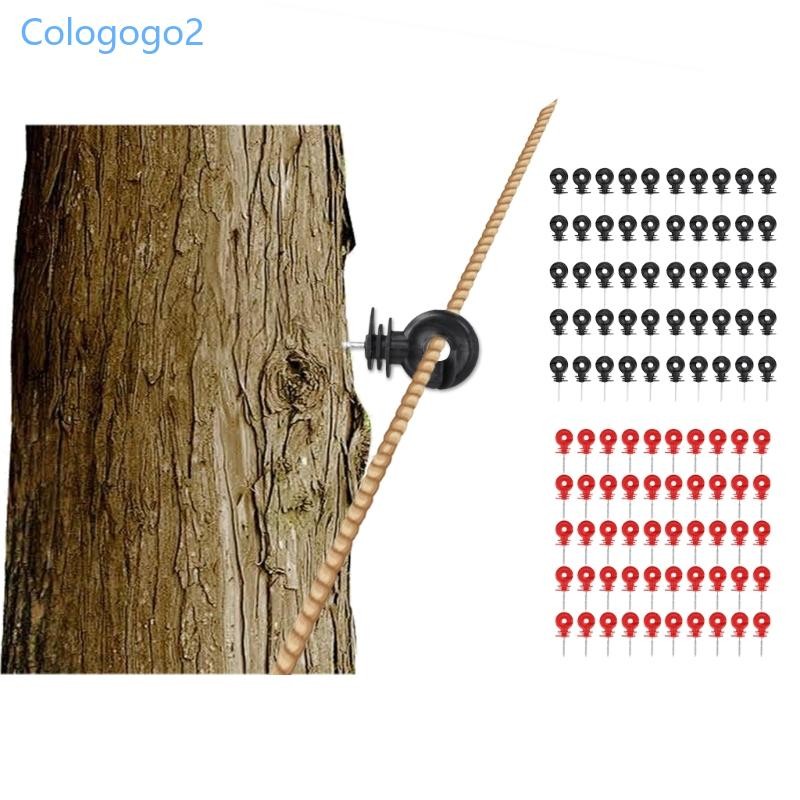 Cologogo2 50pcs Versatile Electric Fence Insulators Screw-In Rings ...