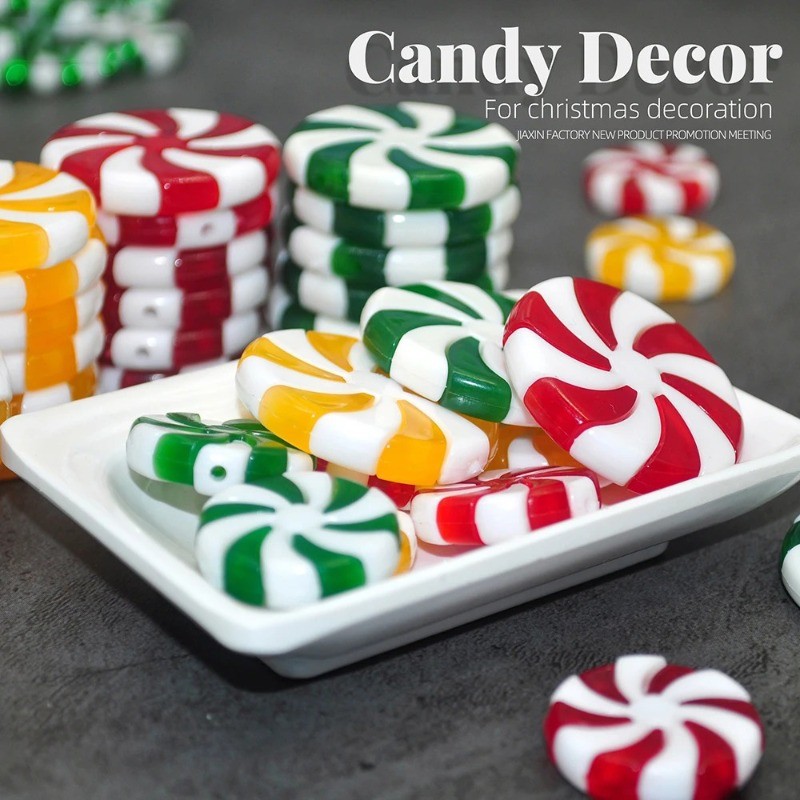 5/10pcs New Year Acrylic Candy DIY Xmas Tree Hanging Christmas ...