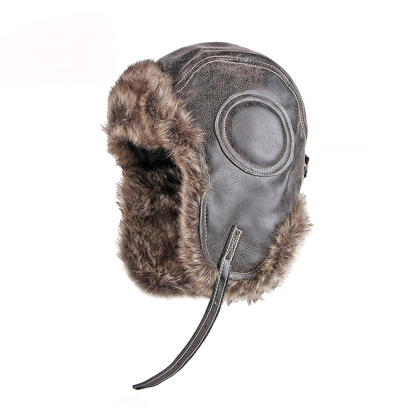 Marbit 1PC Men Women's Pilot Aviator er Trapper Hat Faux Fur Leather ...
