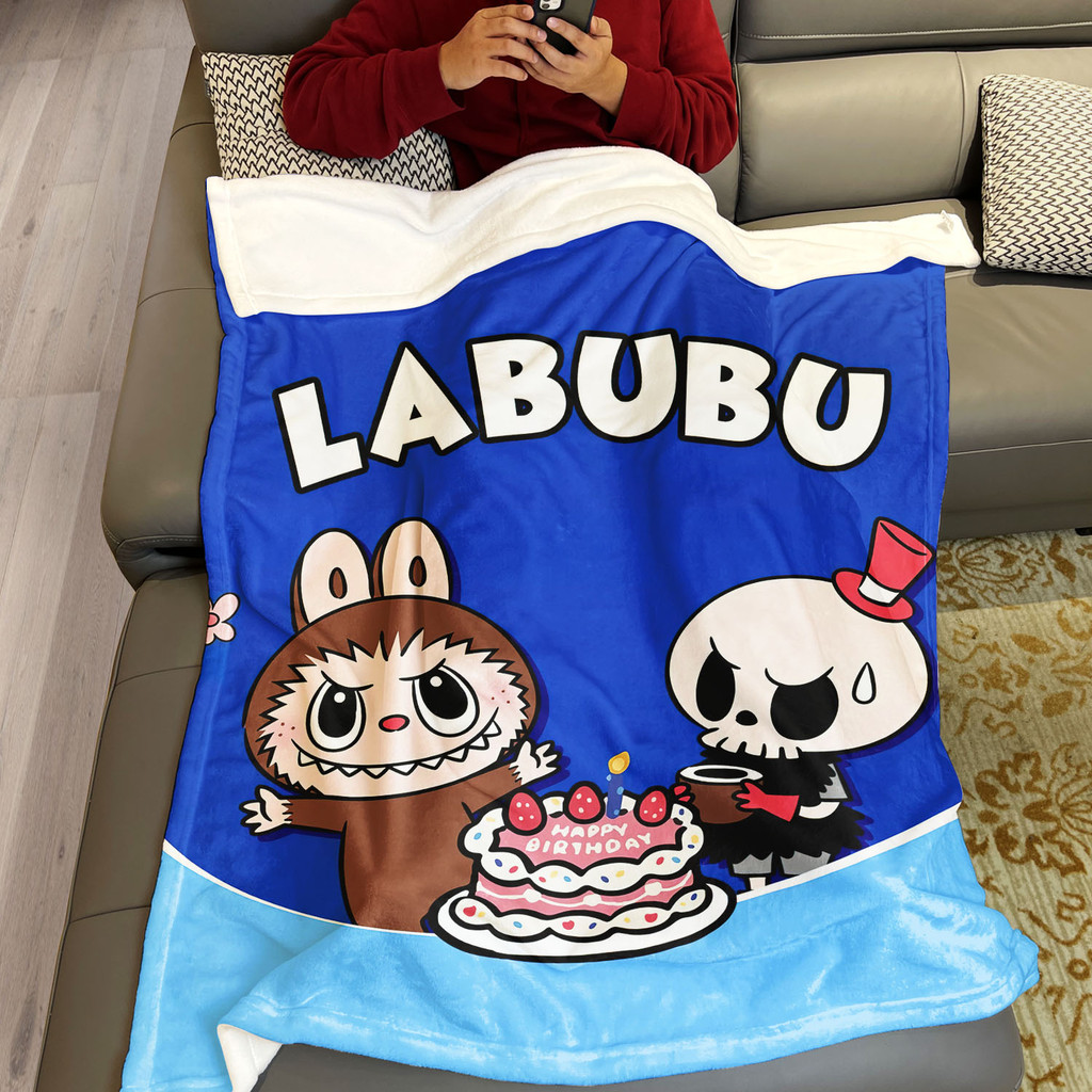 YISUMEI-labubu blanket,cashmere feel cuddly, suitable for bed or sofa ...