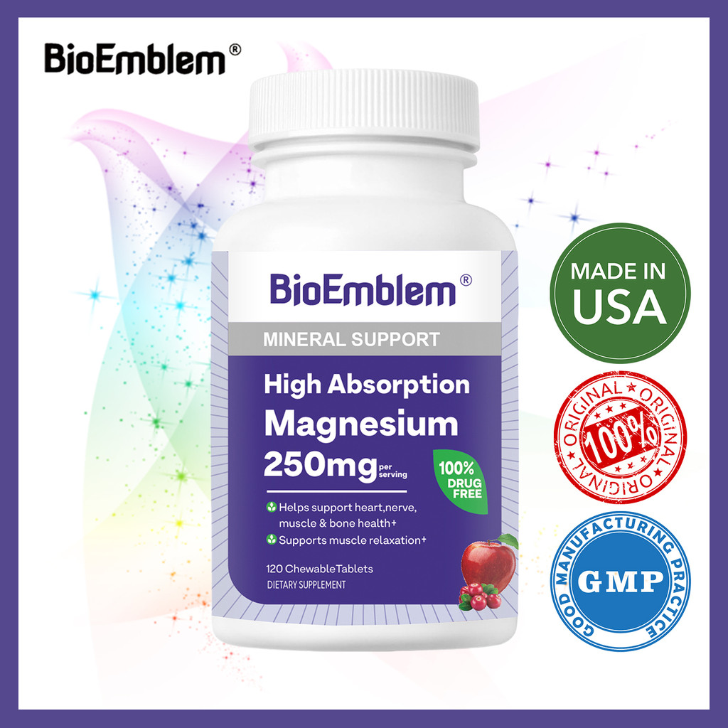 Highly Absorbable Magnesium Supports heart nerve muscle bone health and ...