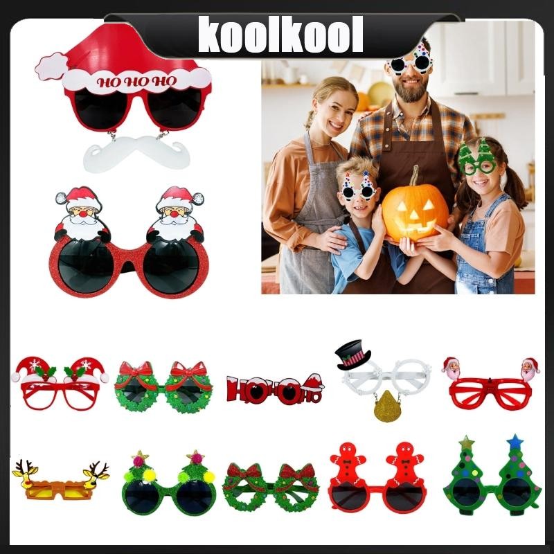 Kool Christmas Party Novelty Glasses Frame with Festival Santa White ...