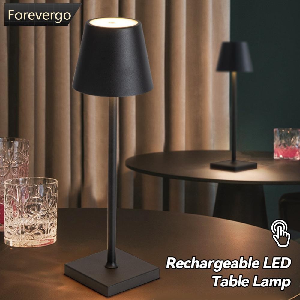 FOREVERGO Rechargeable LED Table Lamp Touch Switch 3 Levels Dimmable ...