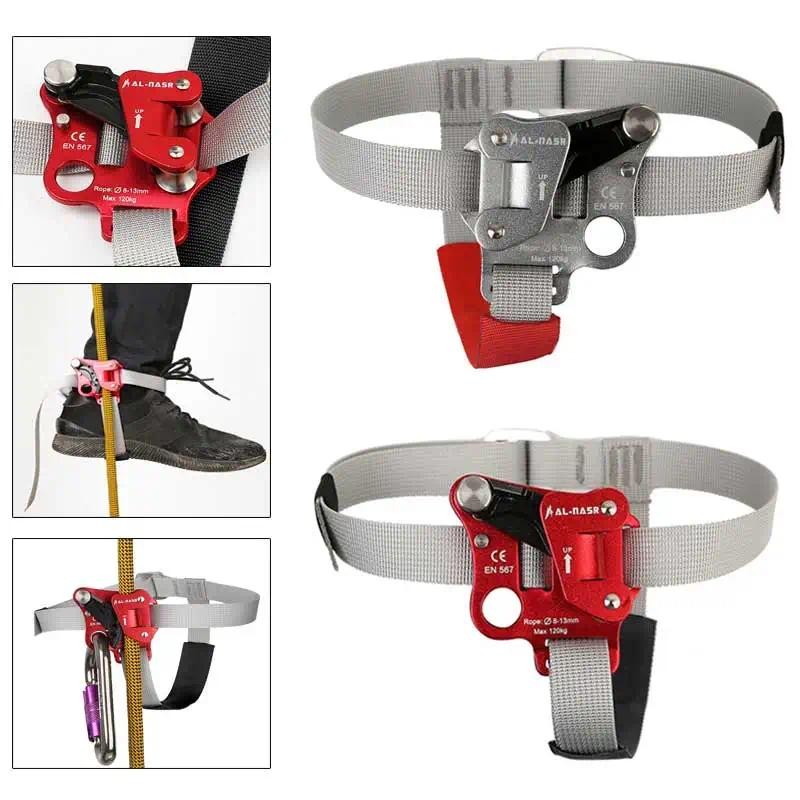 SRT Rock Climbing Foot Ascender Riser With Pedal Belt Grasp Rope Gear ...